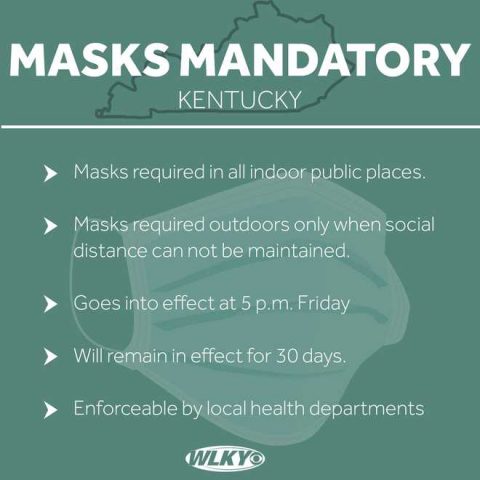 Breaking: Kentucky Becomes The 23rd U.S. State To Make Masks Mandatory ...